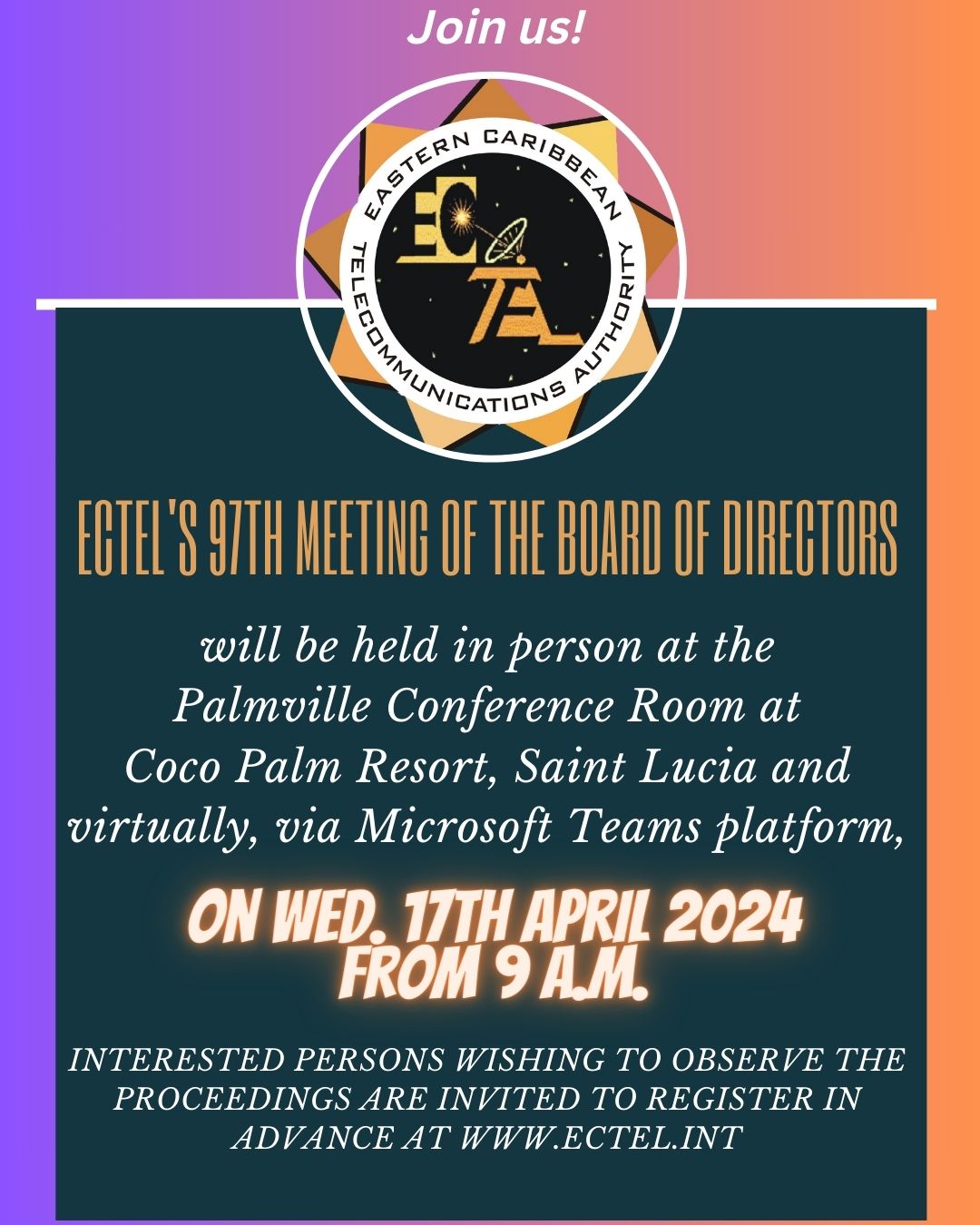 ECTEL’s 97th Board of Directors Meeting on the Horizon - ECTEL