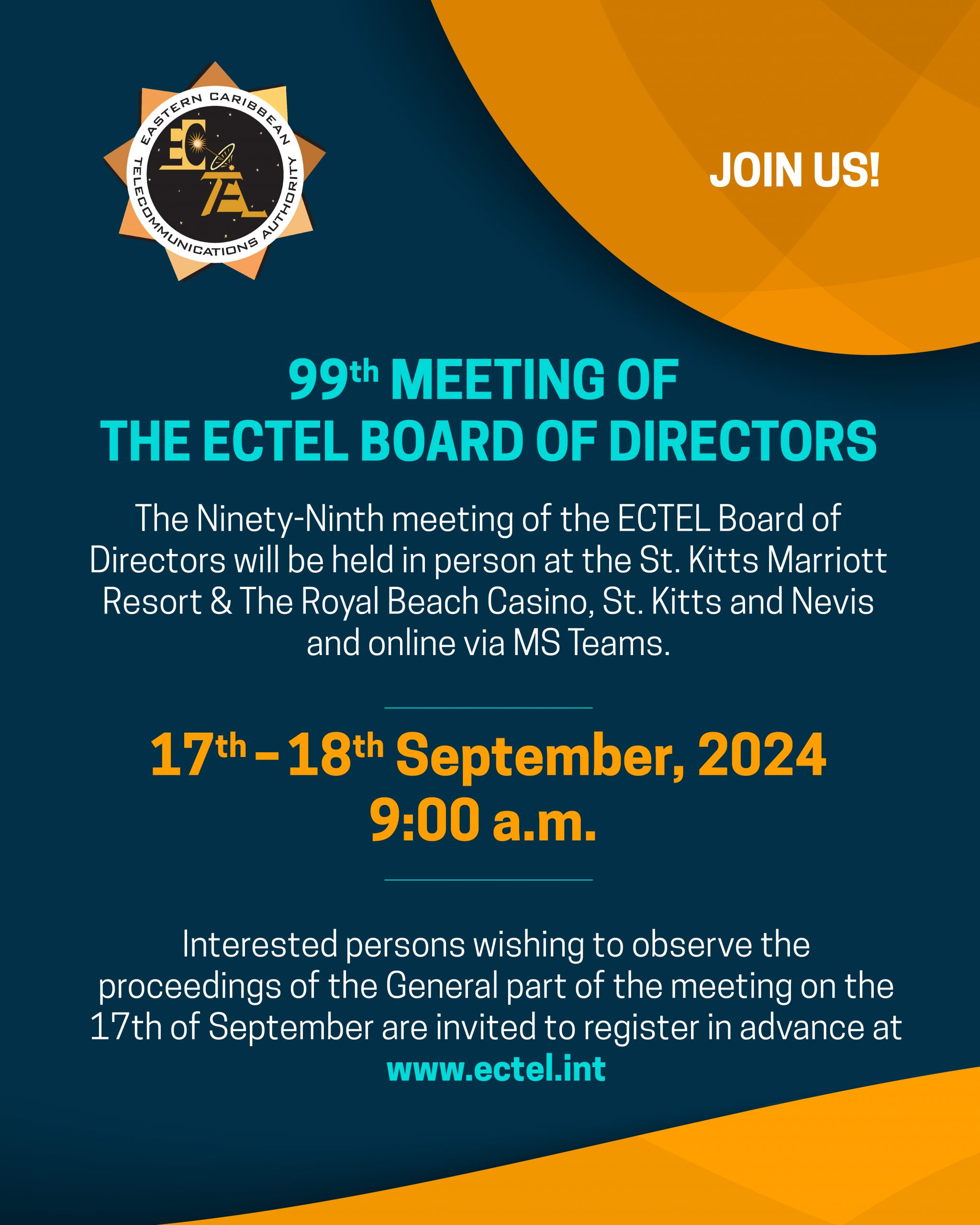 ECTEL’s 99th Board of Directors Meeting Set for St. Kitts and Nevis - ECTEL